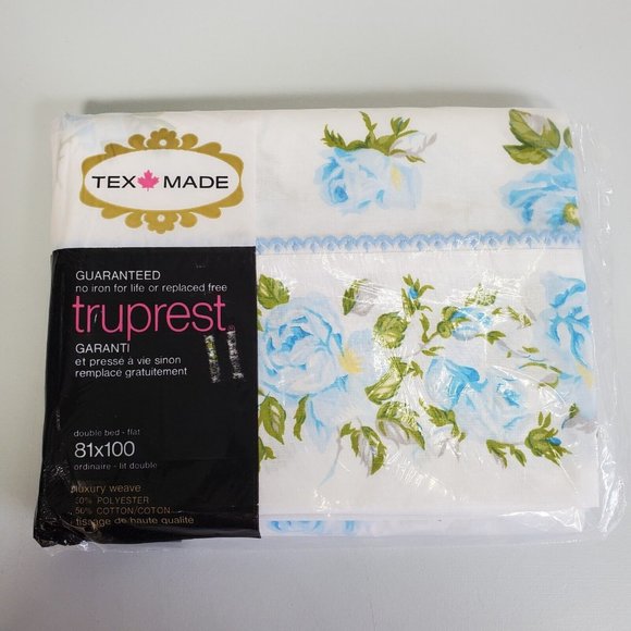 Tex Made | Bedding | Vintage Tex Made Sheet Truprest Double Bed Flat 8 ...